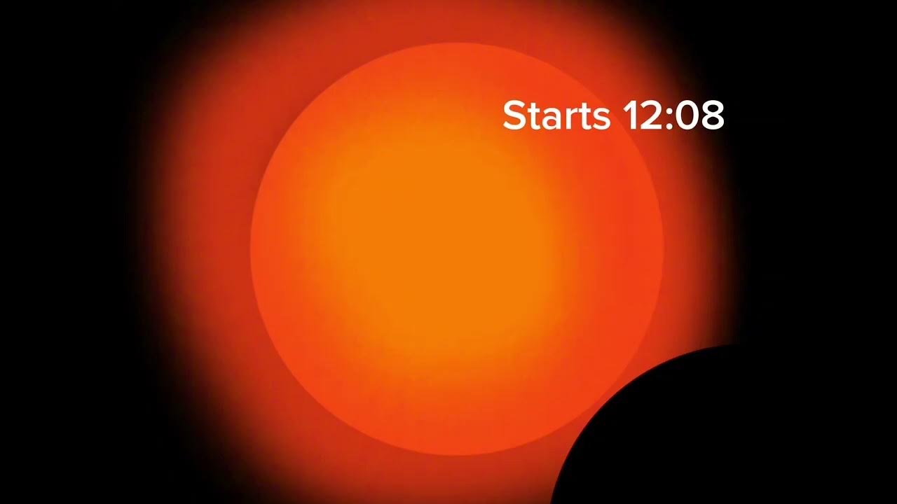 Solar eclipse simulation realistic time - YouTube