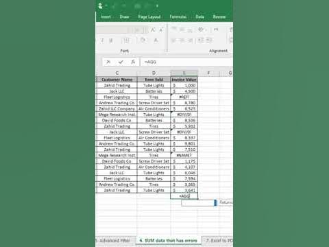 How to SUM in Excel and ignore errors #msexcel #Excelshorts #Exceltricks - YouTube