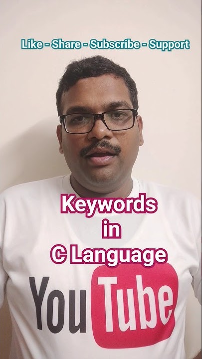 Keywords In C Language Cprogramming Education Youtube