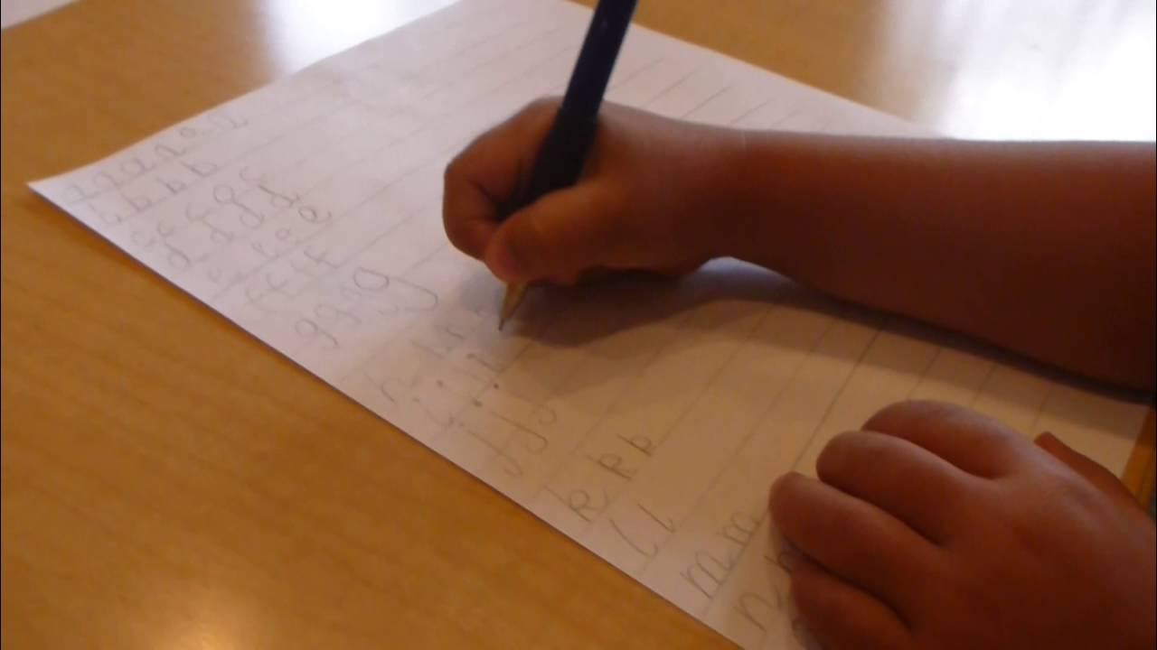 Writing D' Nealian Lowercase Letters Montessori Style Tutorial - YouTube