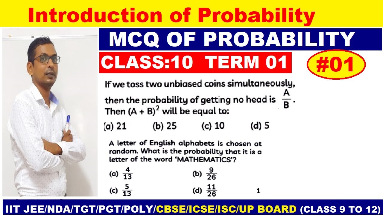 #01 Probability of class 10 | mcq of probability of class 10 ...