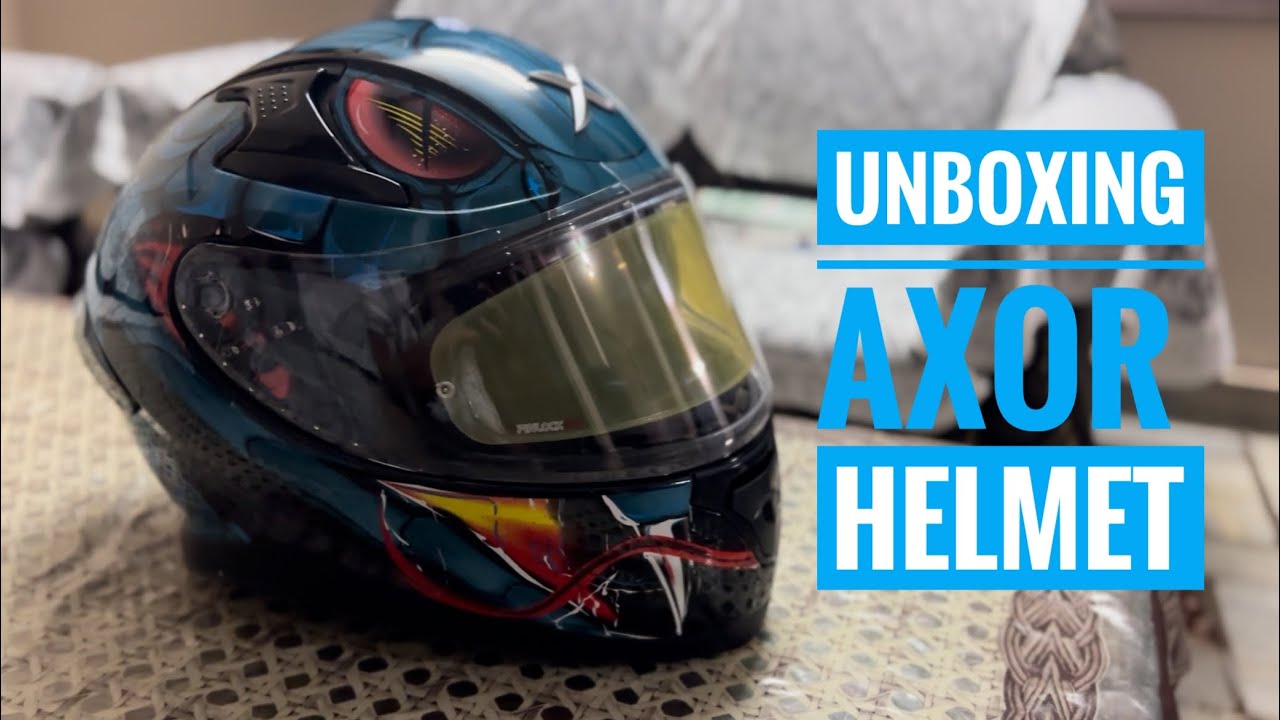 UNBOXING AXOR HELMET || APEX SERIES || VENOMOUS BLUE - YouTube