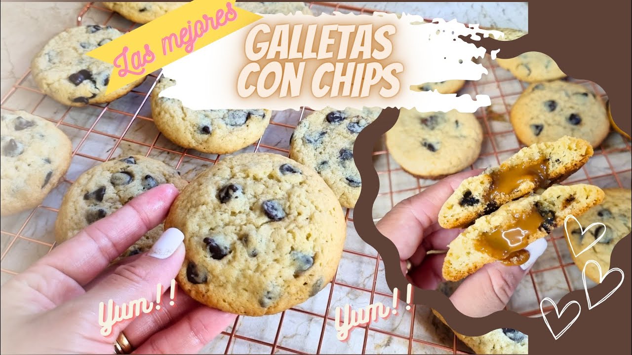 Galletas con Chips LA MEJOR RECETA/ Chocolate chips cookies🍪 - YouTube