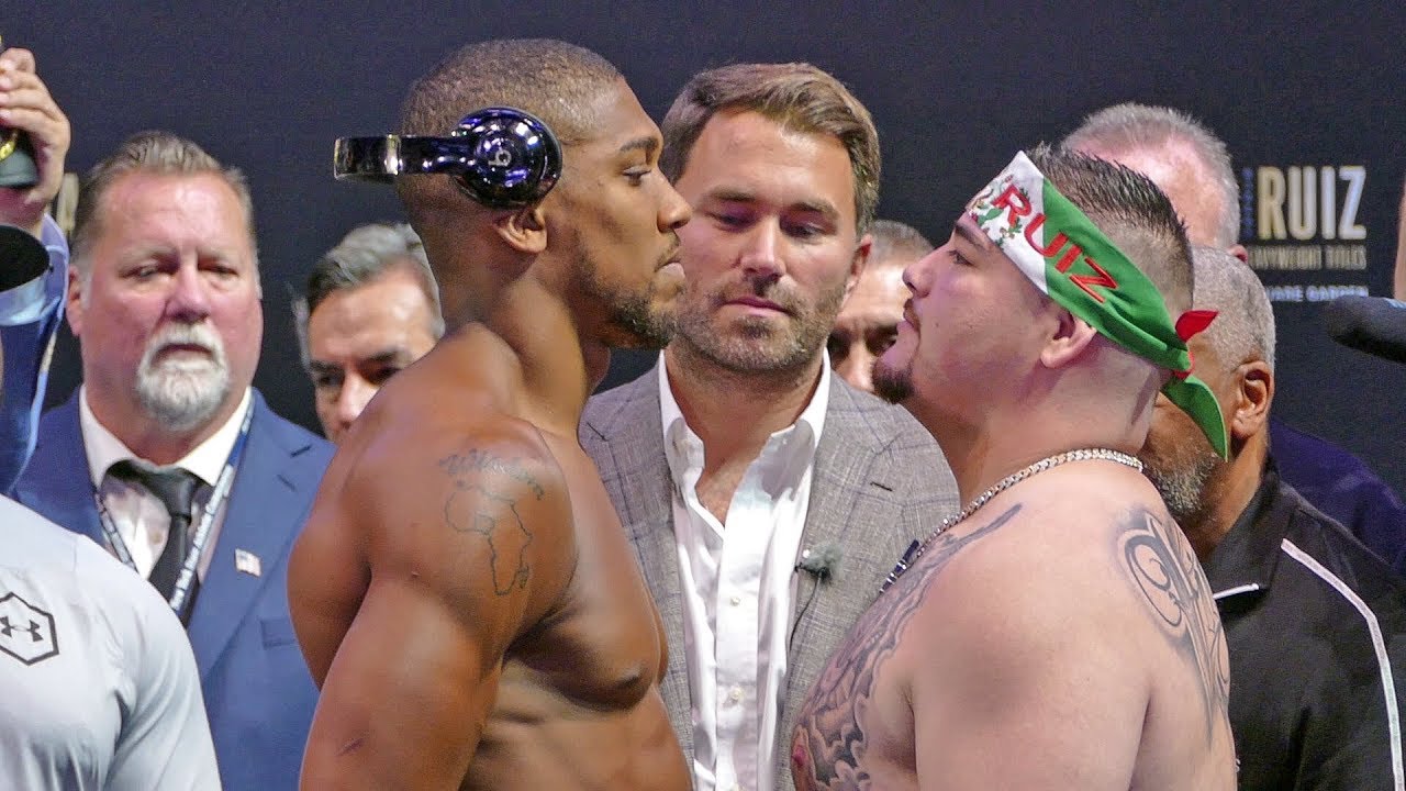 Anthony Joshua vs. Andy Ruiz FINAL FACE OFF after Weigh In | Matchroom ...