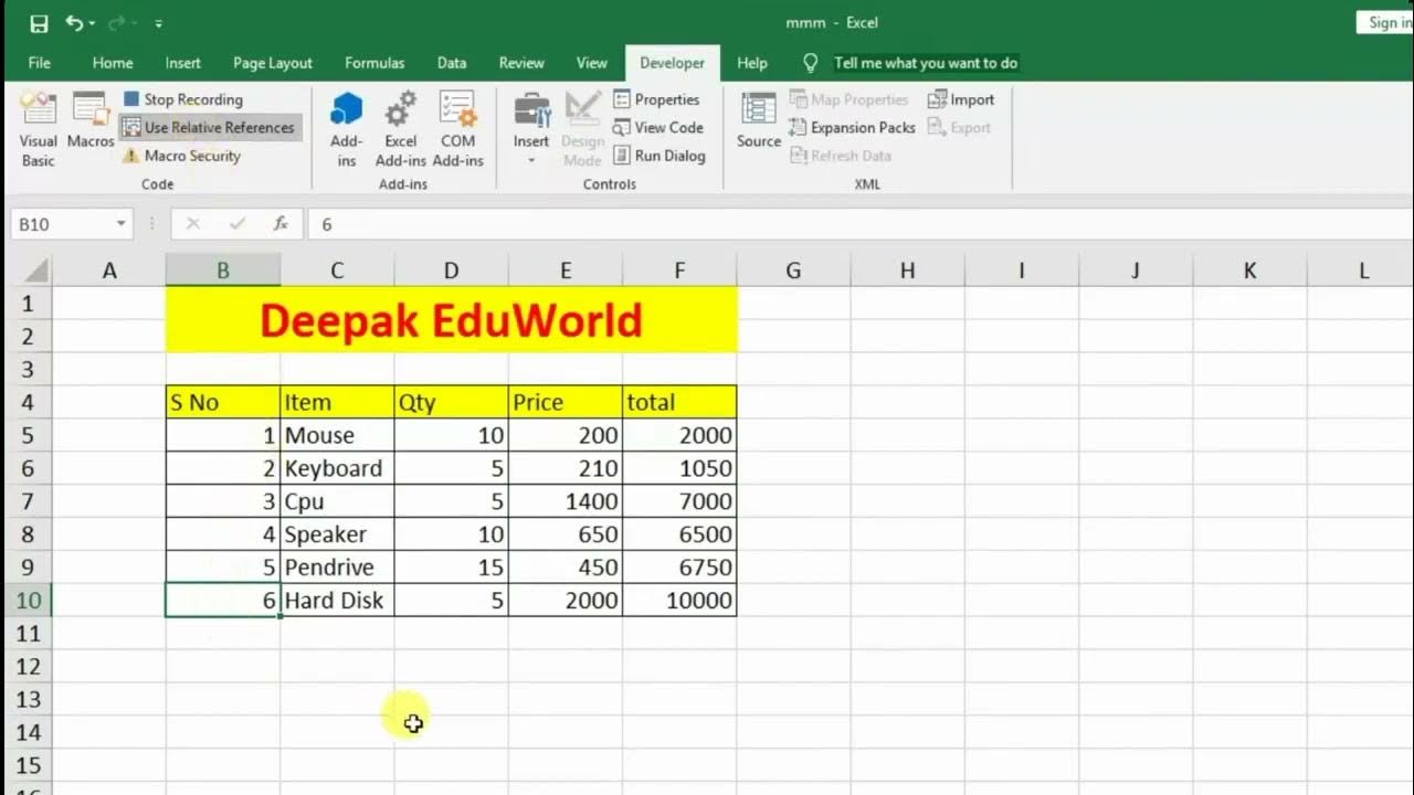 How To Create Automatic Excel Reports Using Macro How To Use Macro In Excel Youtube