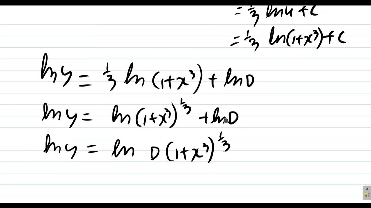 Solving First Order Differential Equations by Separating the Variables Example 10 - YouTube