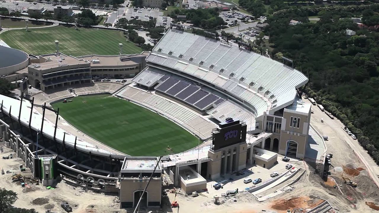 TCU Stadium Construction Progress-Epic Helicopters - YouTube