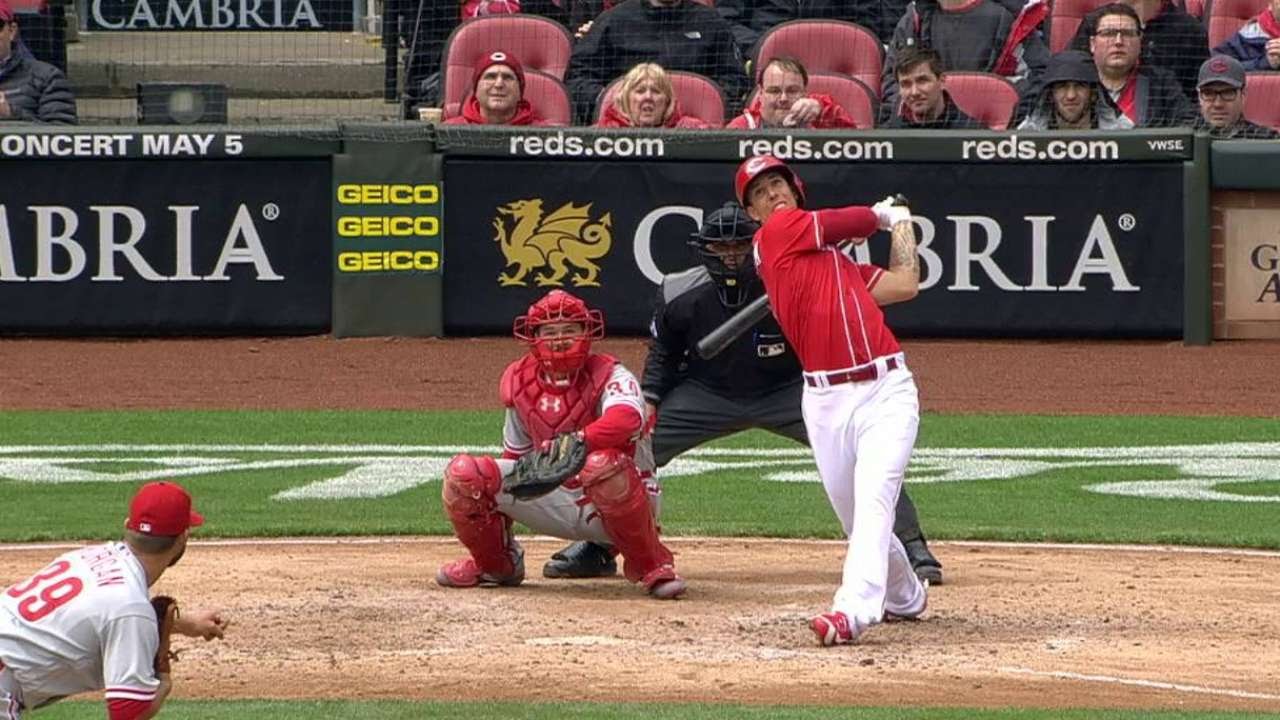 Pitcher Michael Lorenzen delivers a pinch-hit solo smash - YouTube