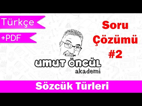 Türkçe | TYT | Sözcük Türleri | Soru Çözümü #2 | +PDF