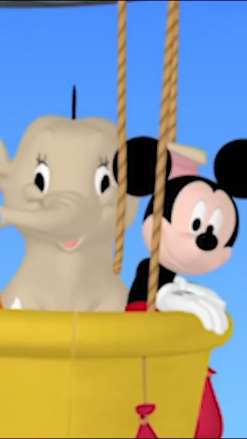 A baby elephant helps Mickey and Donald in a big balloon race! 🎈 # ...