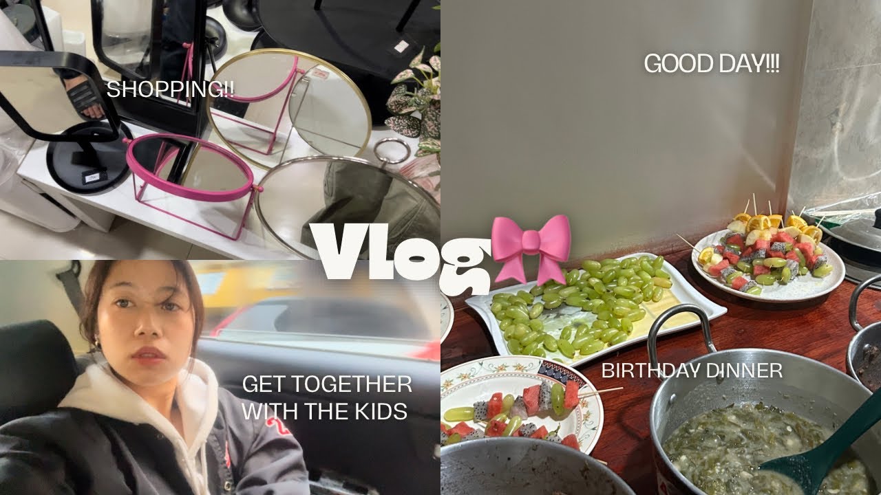 VLOG |Birthday Dinner|Get together w/Kids| Shopping|Sunset View - YouTube