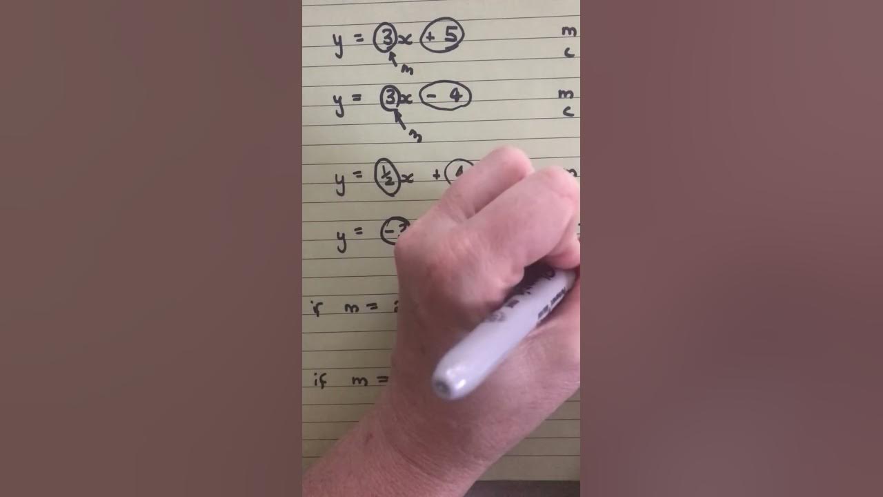 How to write the Equation of a line y = mx+ c - YouTube
