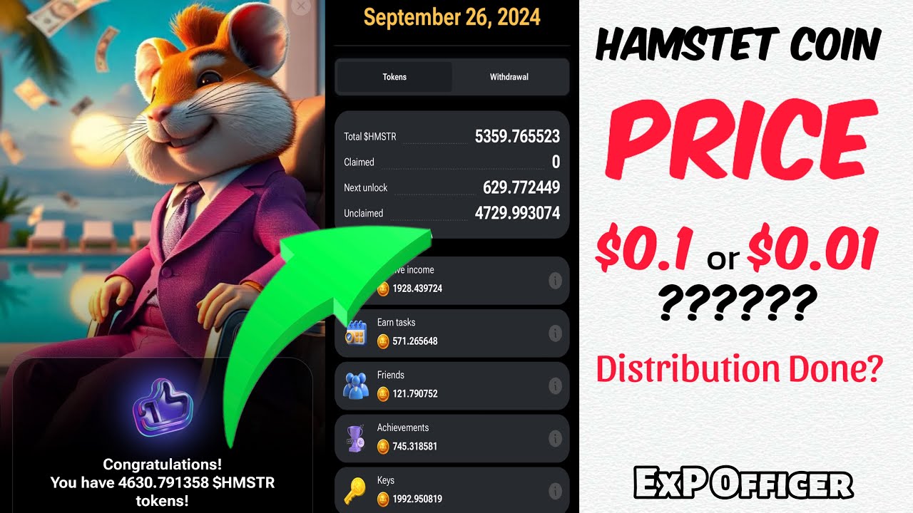 Hamster Coin price confusion $0.1 or $0.01 | Distribution Done ? - YouTube