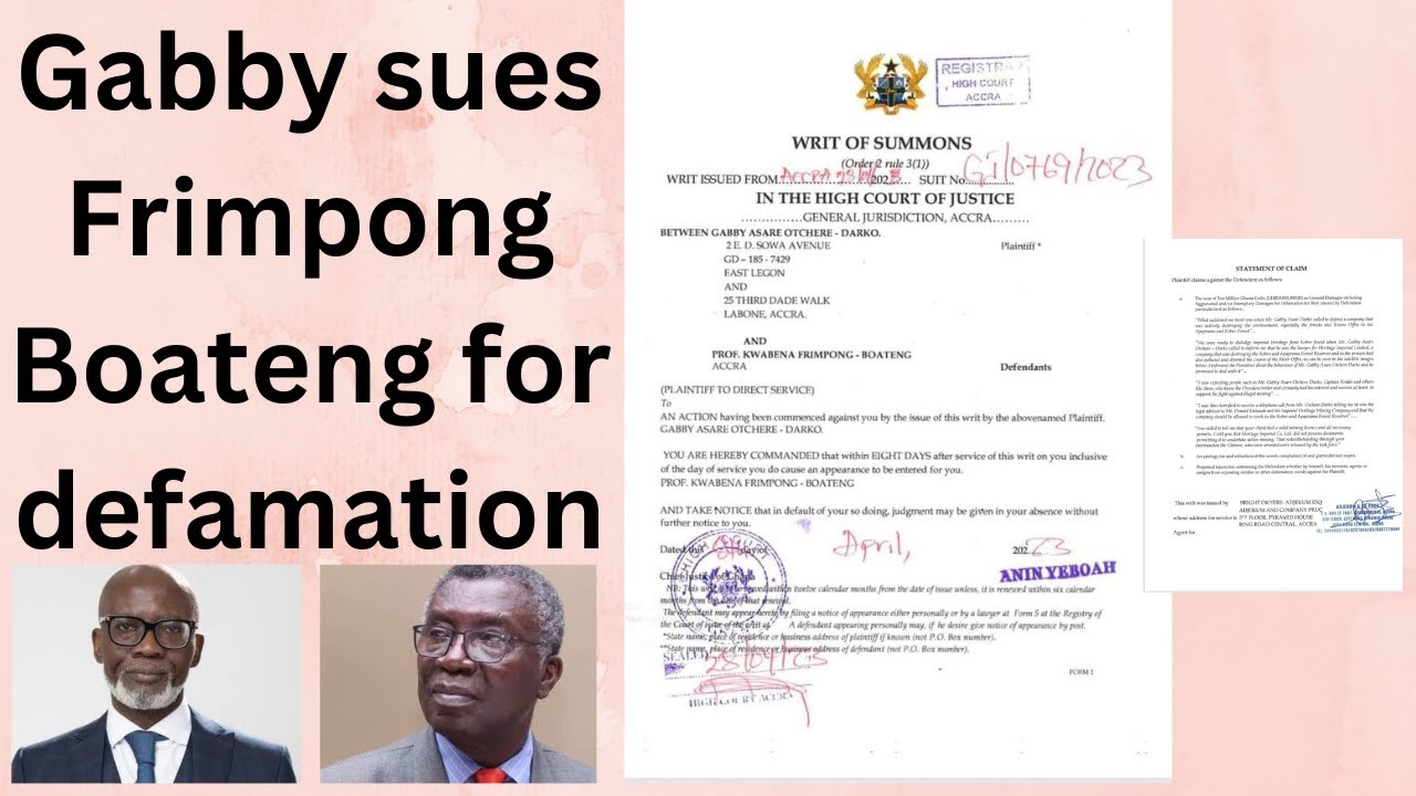 Gabby Otchere-Darko sues Frimpong Boateng for defamation - Daddy Fred ...
