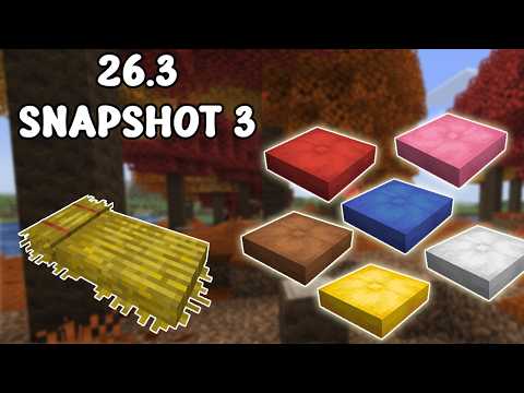 16 *NEW* CUSHIONS & Straw Beds! - Minecraft 26.3 Snapshot 3