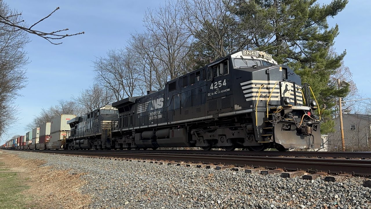 NS 4254 AC44C6M leads NS 269 through Manville NJ with a awesome mixed ...