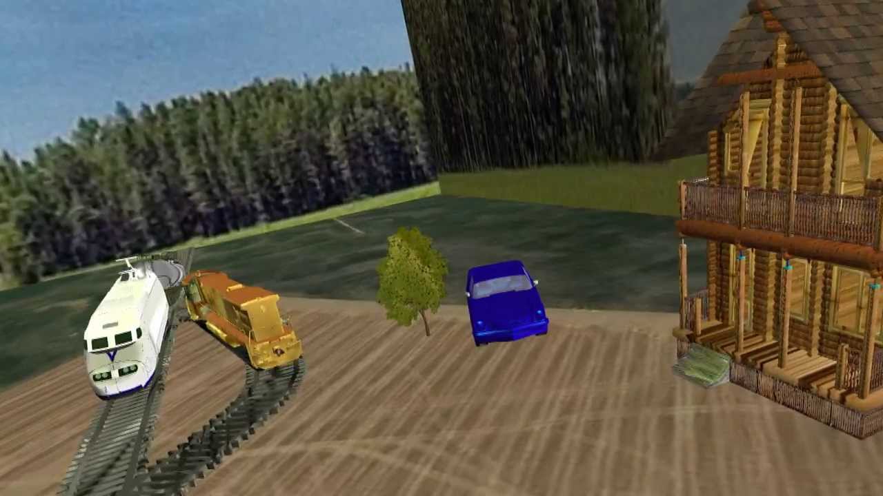 Train Collision 3D Animation - YouTube