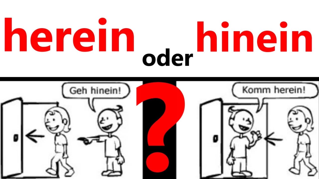 herein oder hinein? Lokaladverbien. ظرف مكان - YouTube