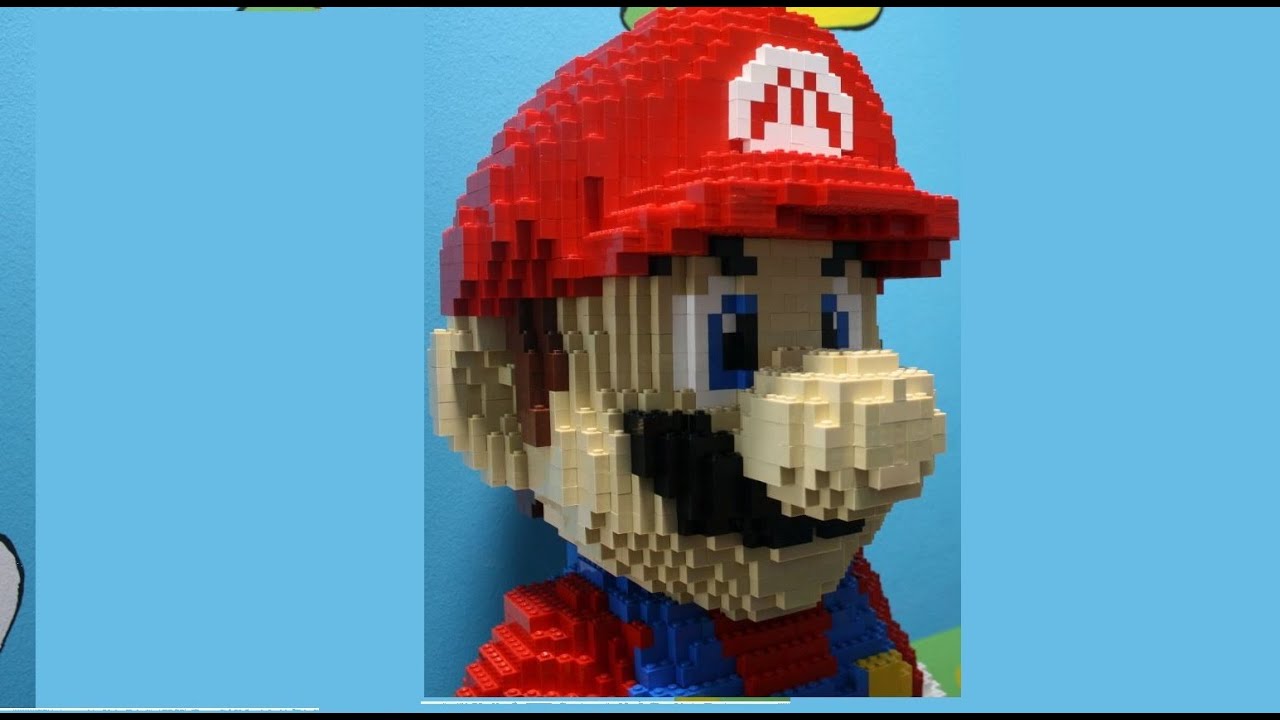 Super Mario XXL Sculpture built in Lego - YouTube