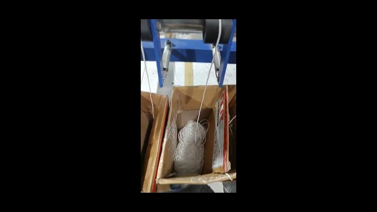 ear loop elastic making machine, 3ply mask elastic machine, knit breading machine - YouTube