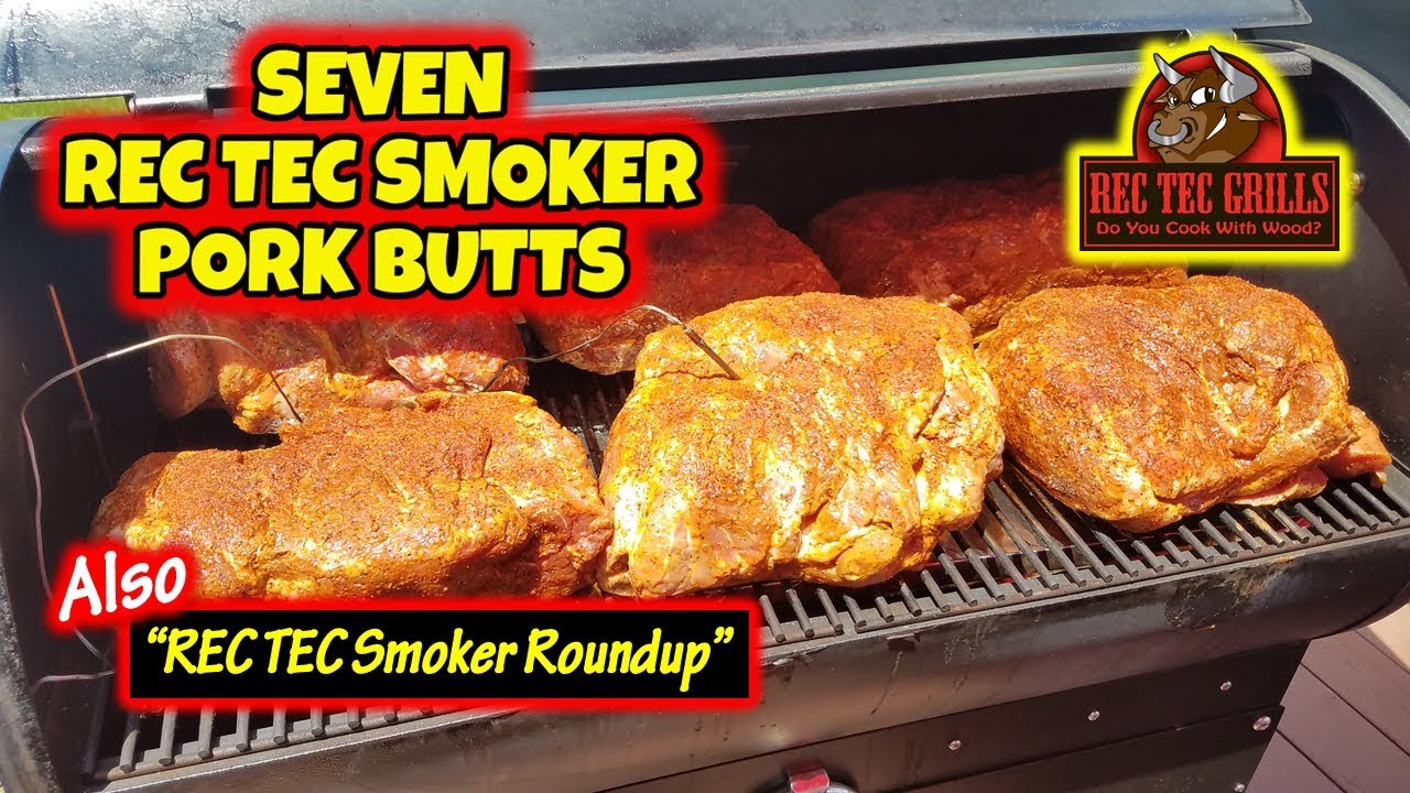 Seven Pork Butts on the Rec Tec 680 and Rec Tec Mini - How to make ...