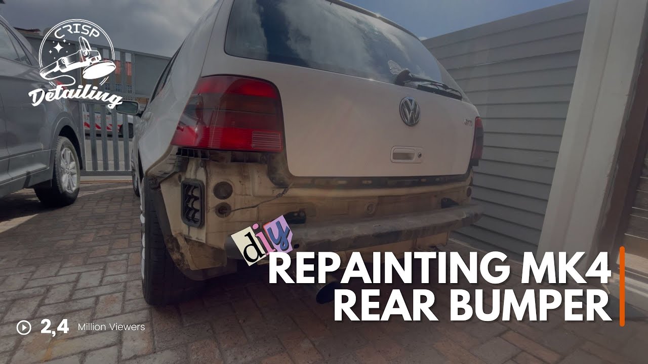 DIY MK4 Rear Bumper Respray | 2K White | Multi Stage Polish - YouTube