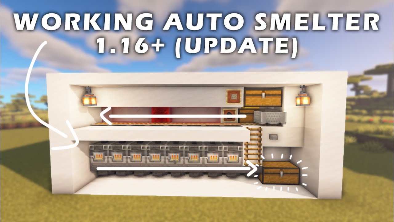 Minecraft: How to make a working Auto Smelter (easy) - YouTube