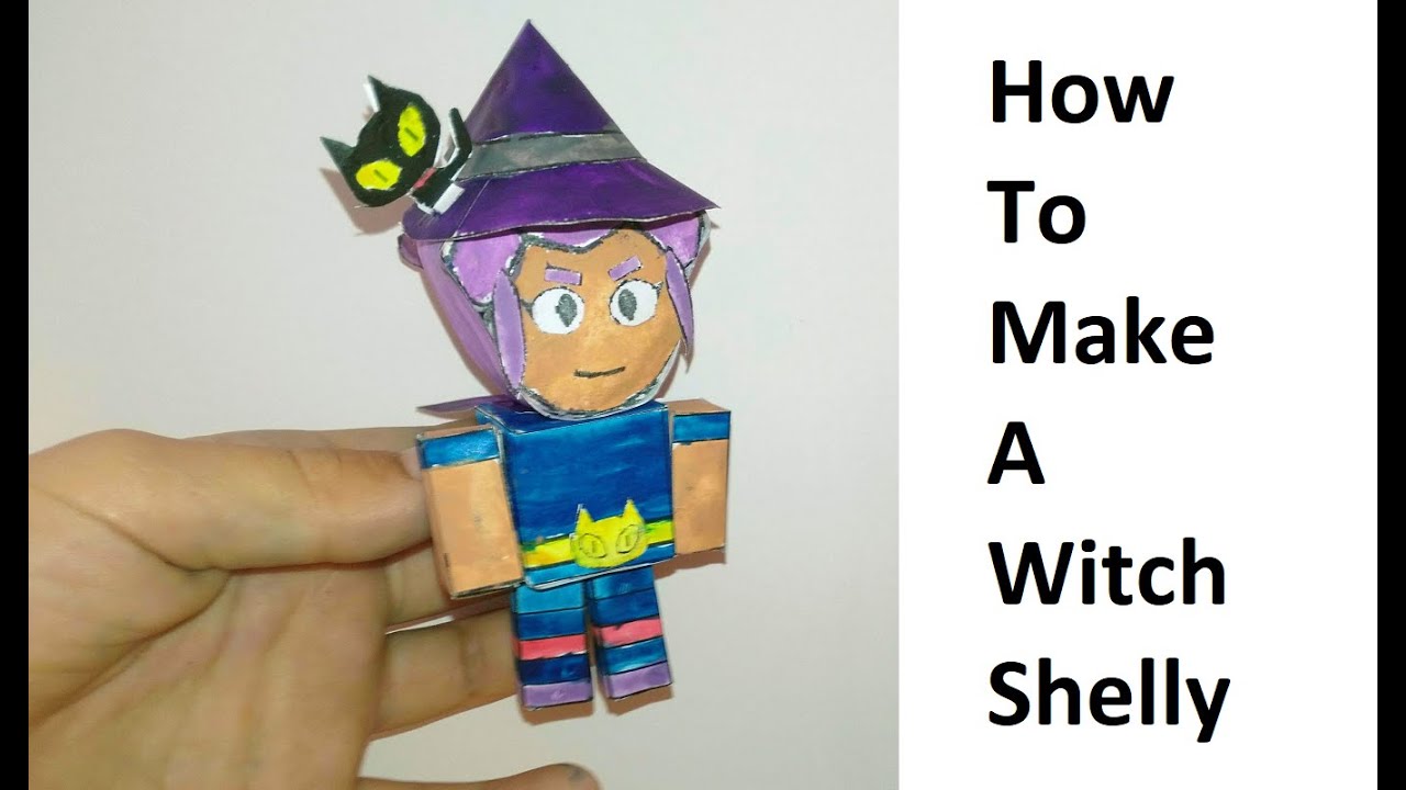 How to make a paper Witch Shelly ( Brawl Stars ) Papercraft toy. Easy ...