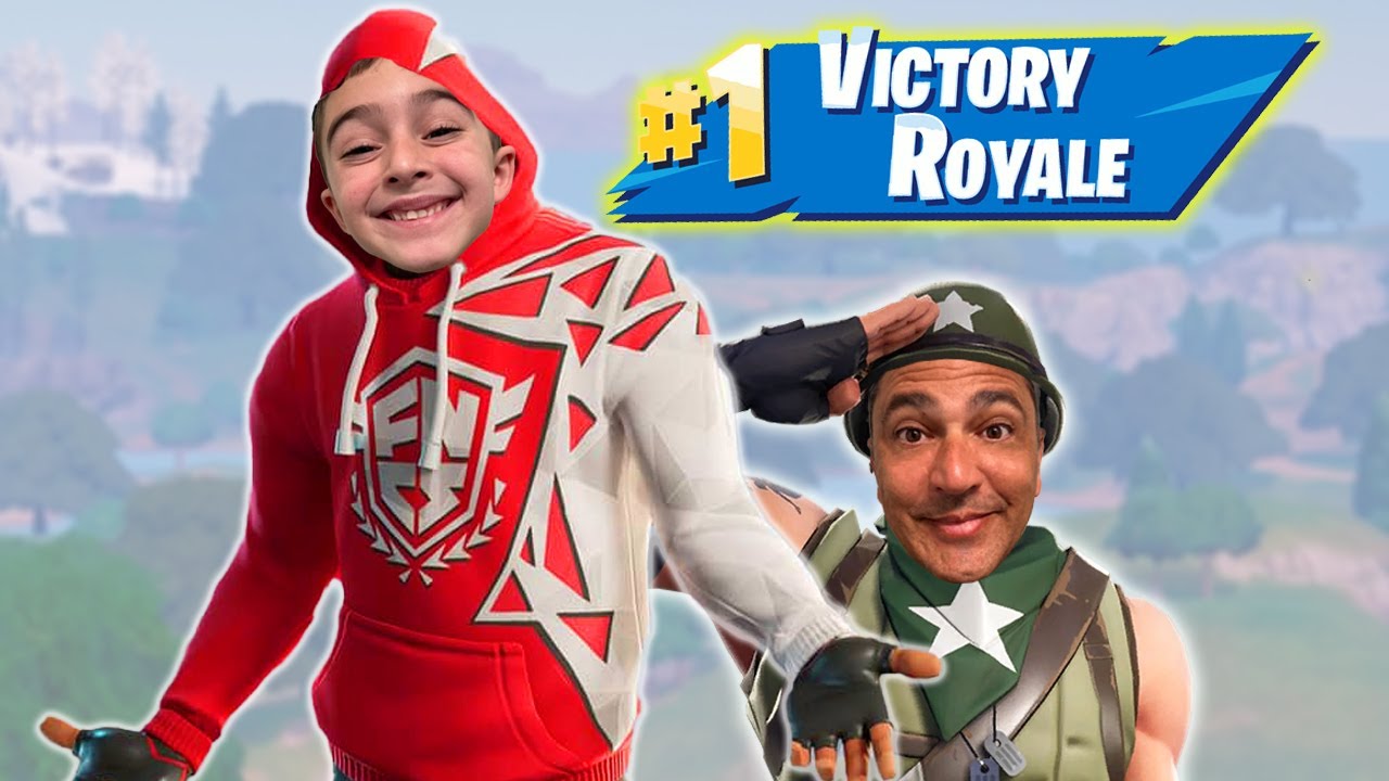 Kid Kade Victory in Fortnite with Kades Dad and Grandpa Darrell - YouTube