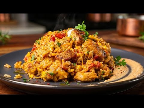Viral One-Pan Taco Chicken & Rice Skillet | Easy Cheesy Dinner Recipe
