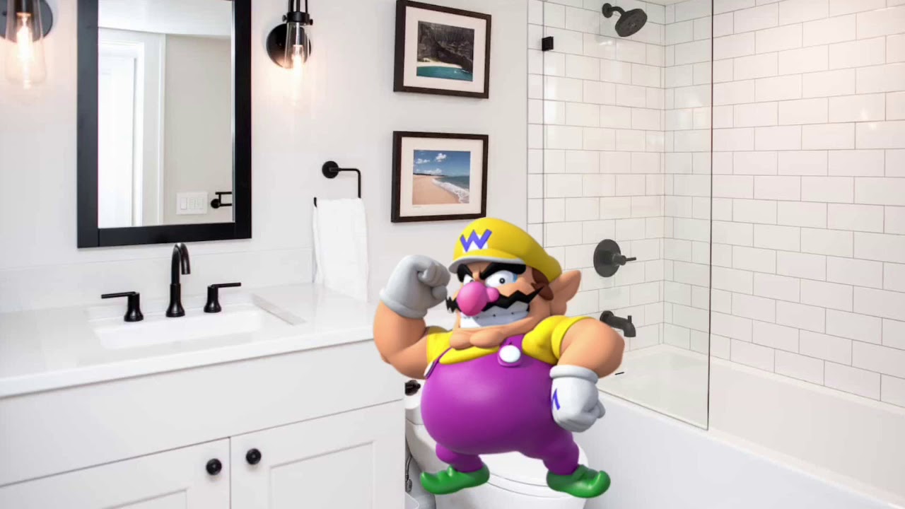 Wario dies while being at the toilet - YouTube