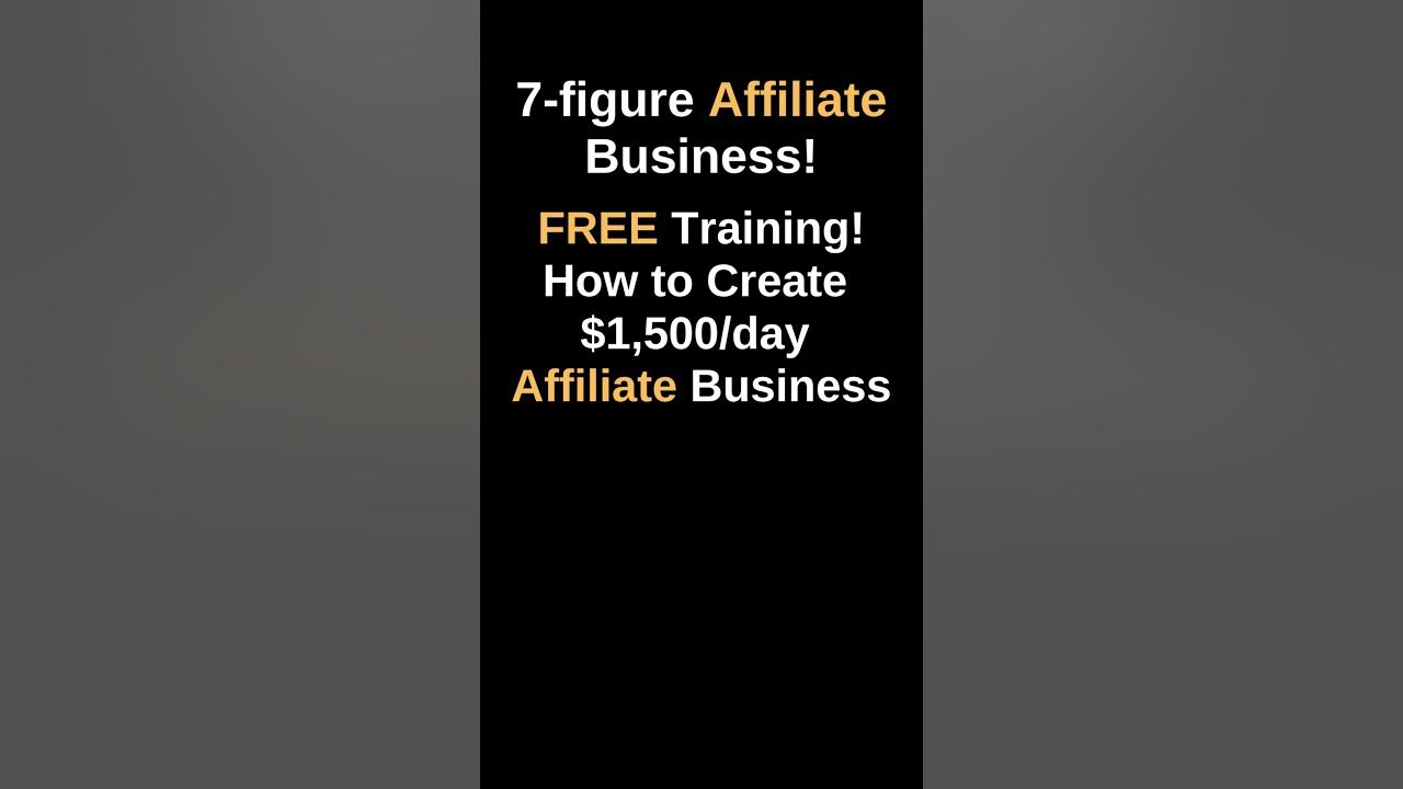 7 Figure Affiliate Marketing Business Make Money Online Youtube