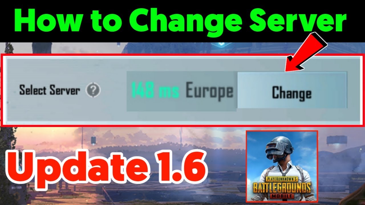 how to change server in pubg mobile 1.6 update | pubg me server kaise ...