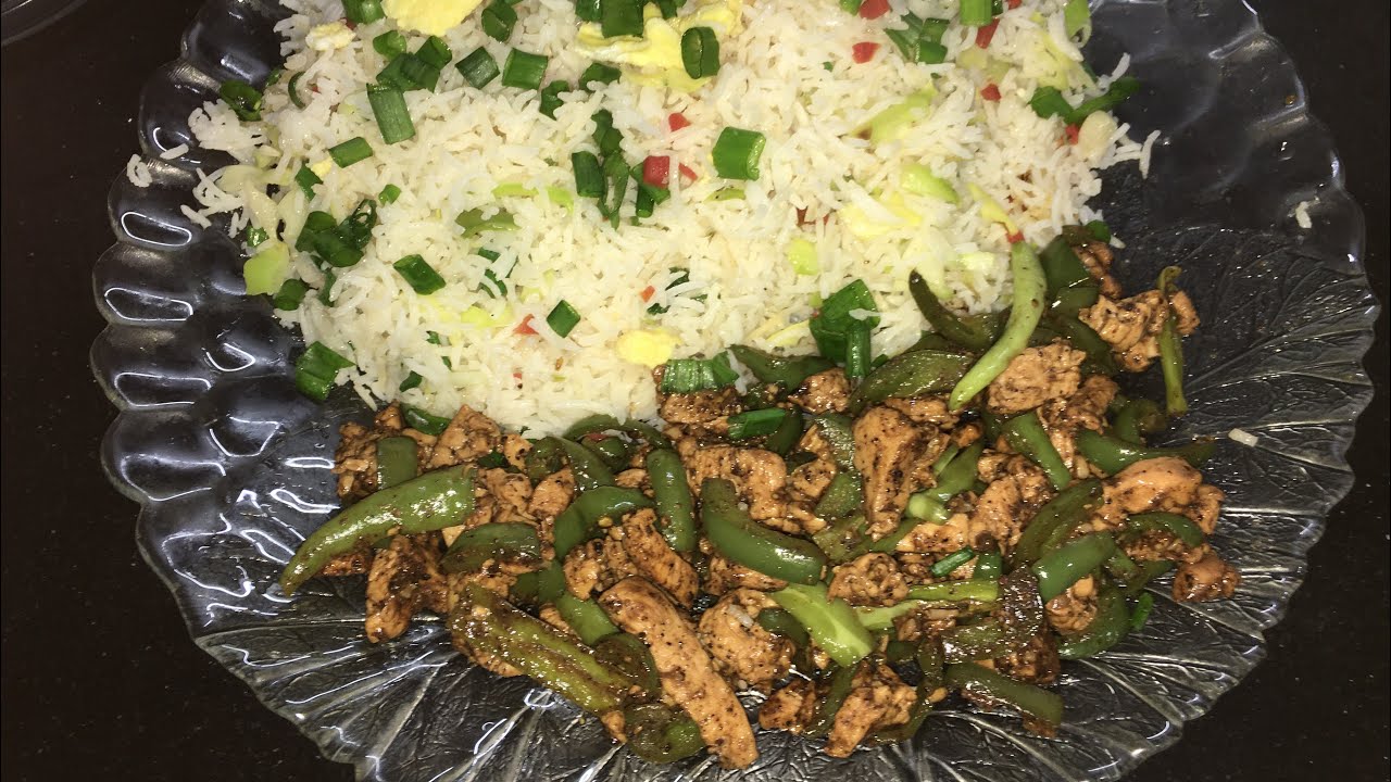 Chicken Chilli Dry With Rice Recipe - YouTube