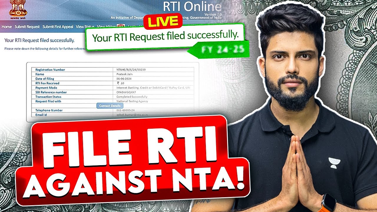 Digital Satyagraha: How To File RTI Against NTA RE-Neet 2024 | NTA Scam ...