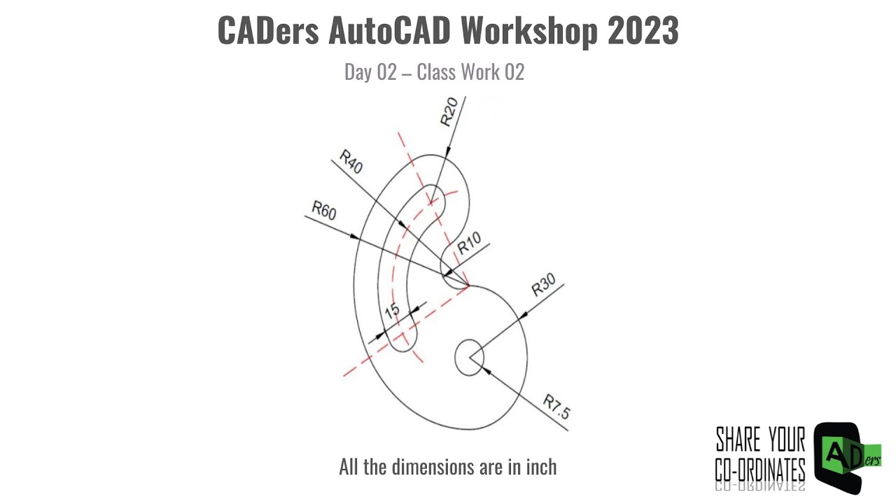Day 02 Class Work 02 || (2D drawing) || (AutoCAD workshop 2023) - YouTube