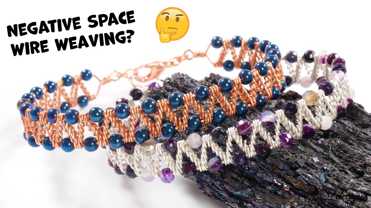 Willow wirework bracelet tutorial ⎮ Negative space wire weaving - YouTube