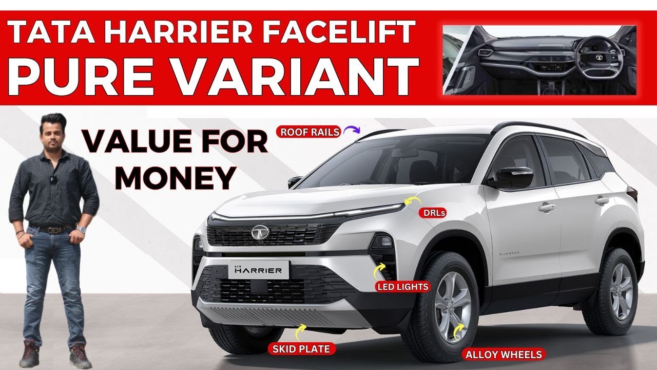 2023 Tata Harrier Facelift PURE Variant - 2nd Base Model Explained🔥 ...