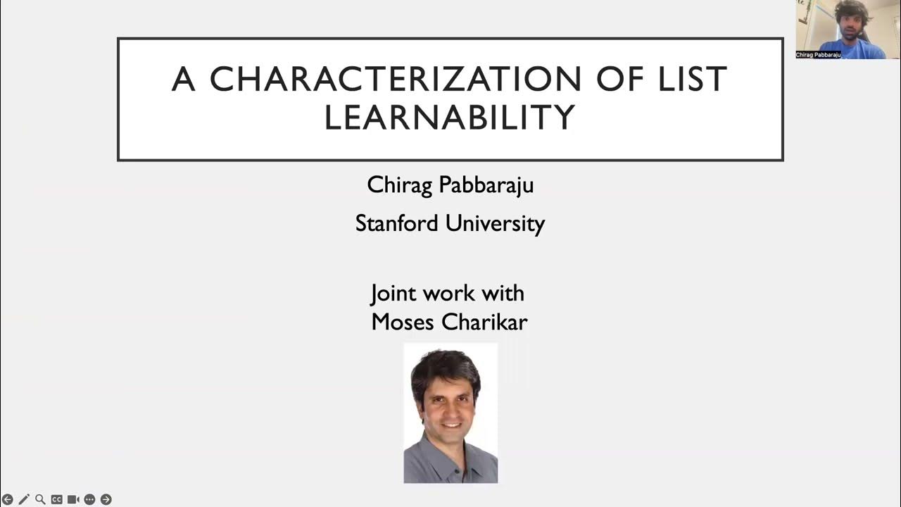 STOC 2023 - Session 9C - A Characterization of List Learnability - YouTube