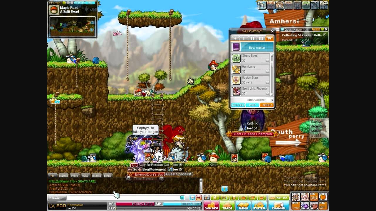 Maplestory - First Level 200 on Maple Island - YouTube