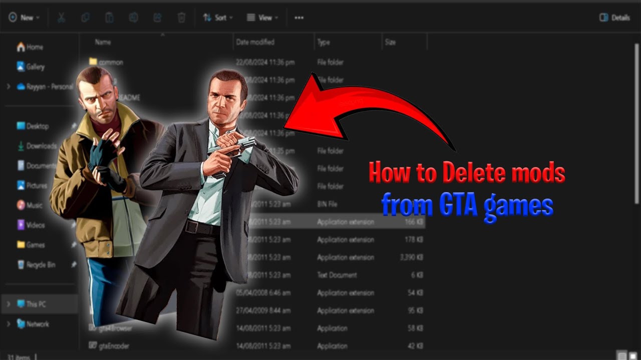 How to delete mods from GTA games | RayyanGMS - YouTube
