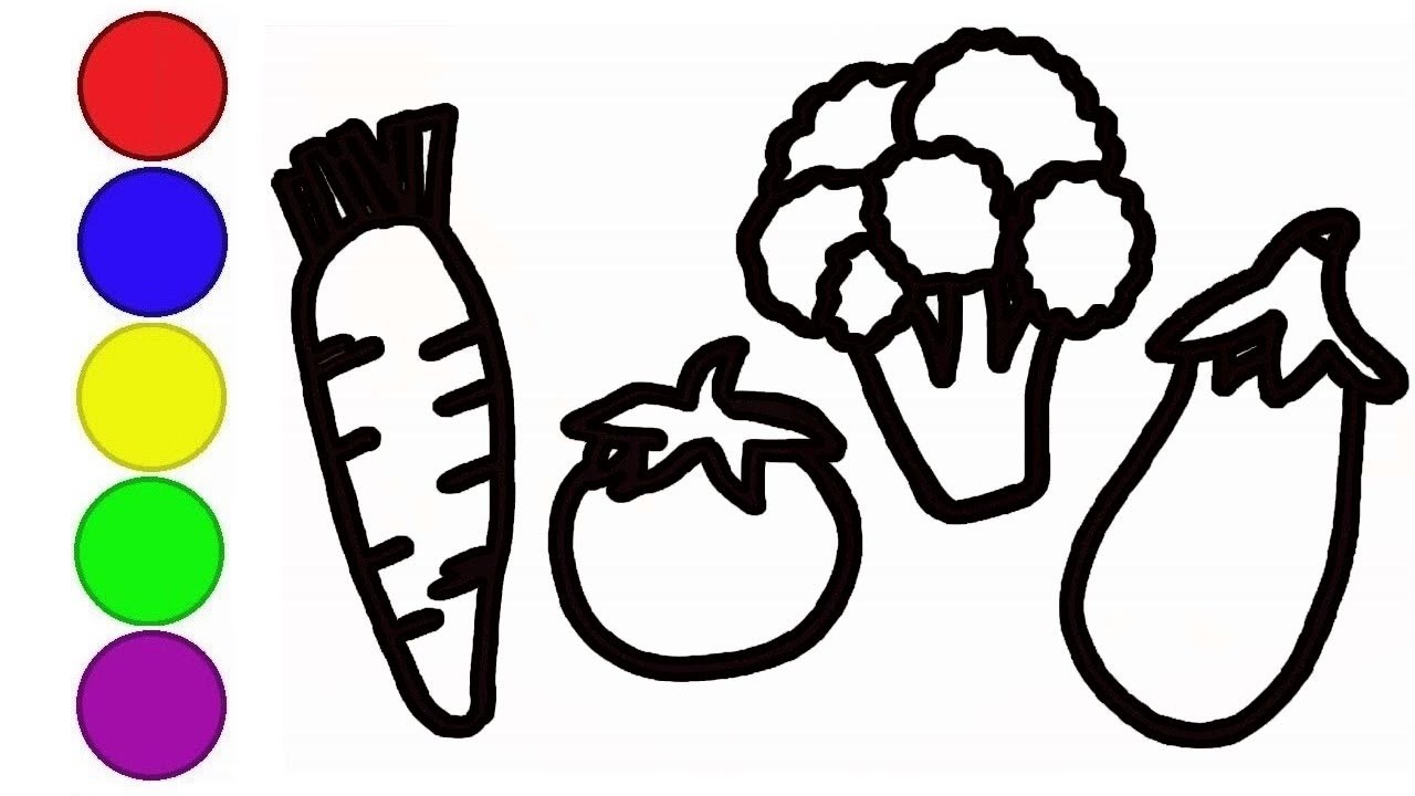 How to draw Vegetable #71 | Drawing, Painting , Coloring for Kids ...