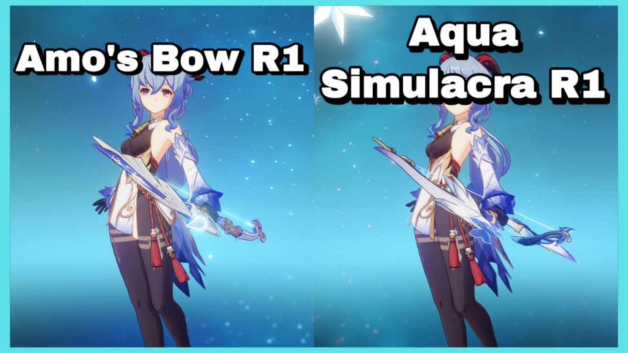 Amo's Bow R1 vs Aqua Simulacra R1 on Ganyu | Genshin Impact - YouTube