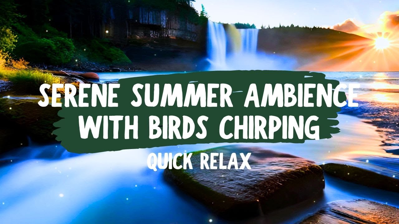 Summer ambience birds chirping forest sounds morning music background ...