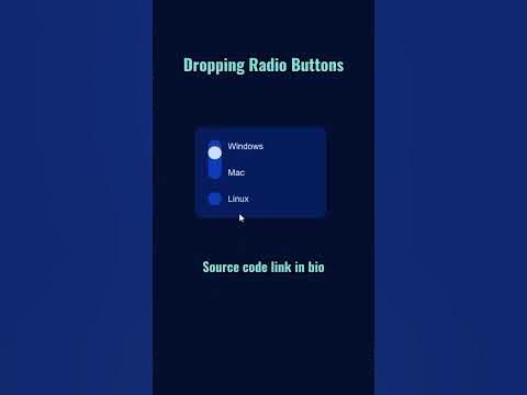 Dropping Radio Buttons - YouTube
