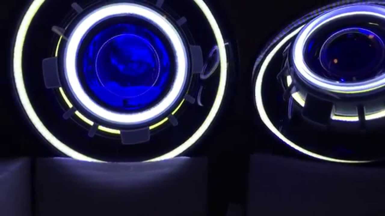 Jeep Wrangler Projector HID Halo Headlights Angel Eyes Devil Eyes ...