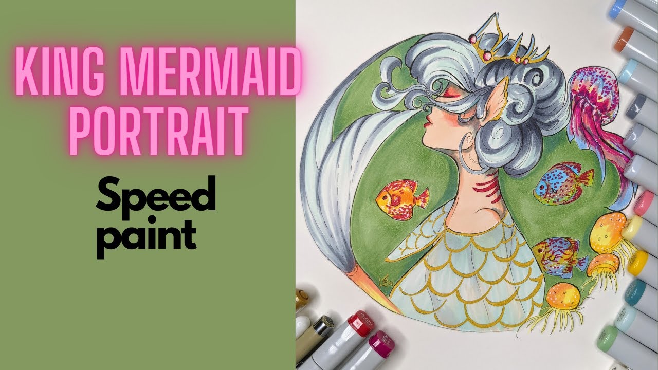 King mermaid portrait - YouTube