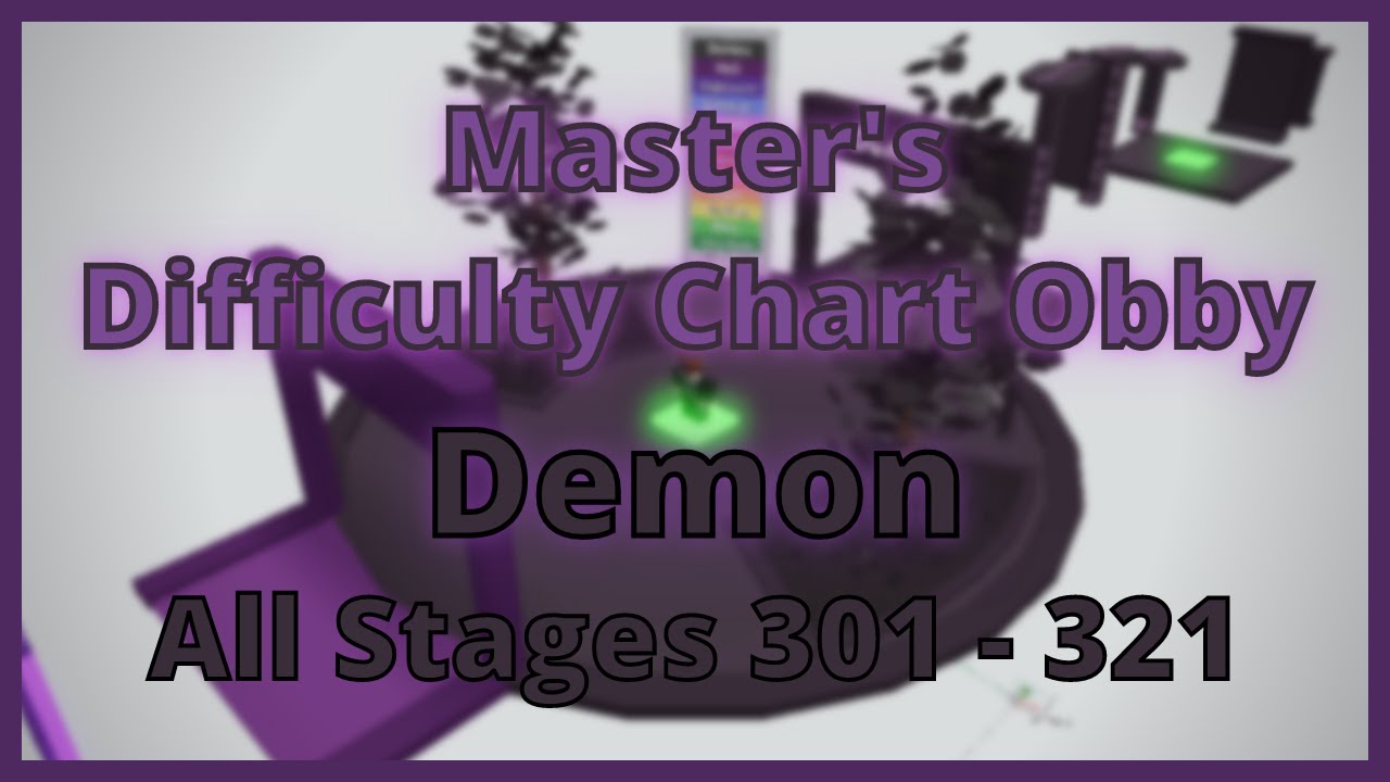 [Master's Difficulty Chart Obby] - DEMON (All Stages - 301 - 321) - YouTube