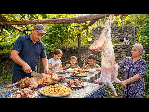 Village Eid-al Adha Preparations: Slaughtering the Lamb and Cooking Pilaf!