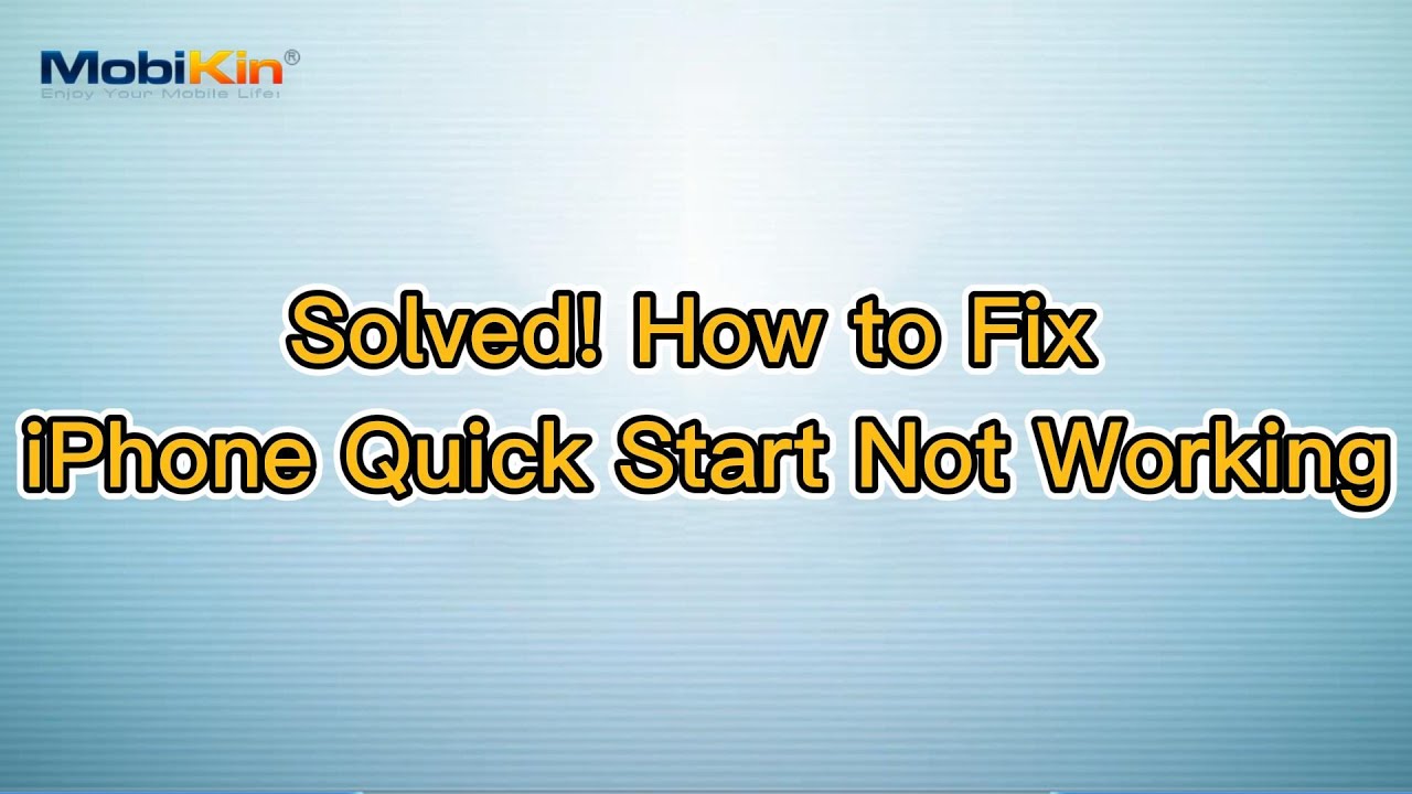 iPhone 15 Quick Start Not Working? - 6 Ways to Fix It Now! - YouTube